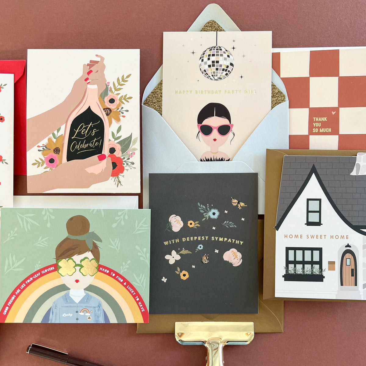 CHECKERBOARD THANK YOU CARD – breathe at home