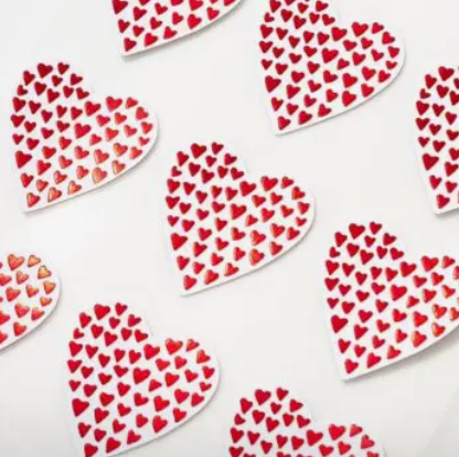 RED MINI HEART STICKERS – breathe at home